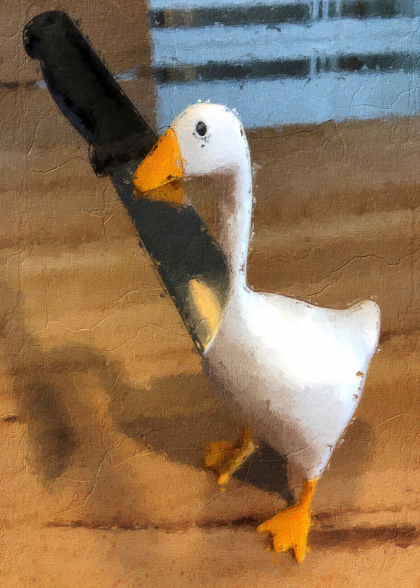 'Goose Meme' Poster, picture, metal print, paint by Meme Daily | Displate