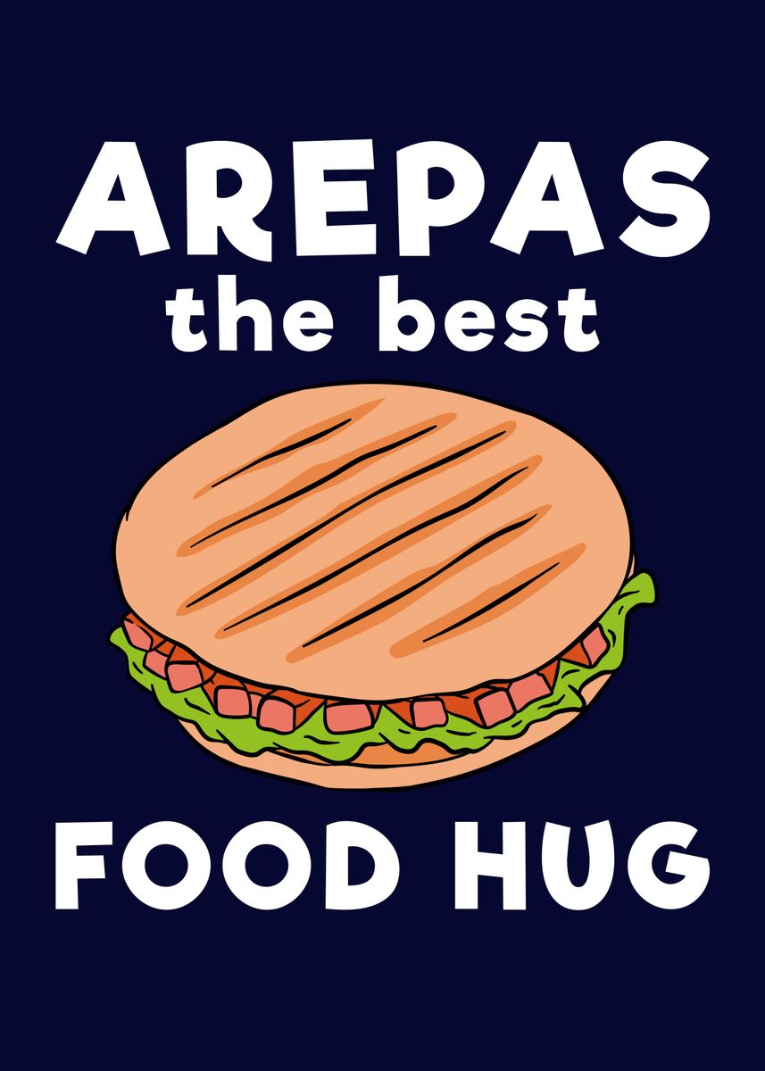 'Funny Arepas' Poster, picture, metal print, paint by MzumO | Displate