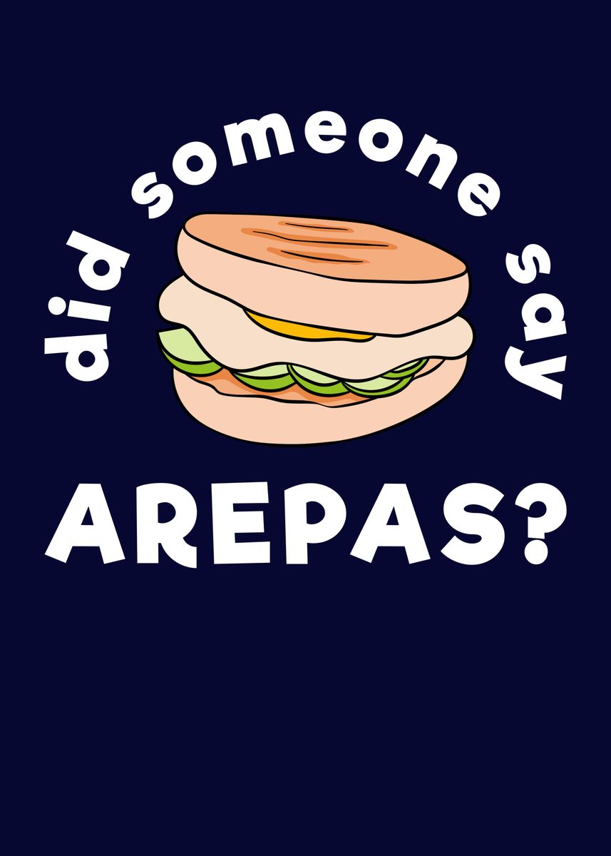 'Funny Arepas' Poster, picture, metal print, paint by MzumO | Displate