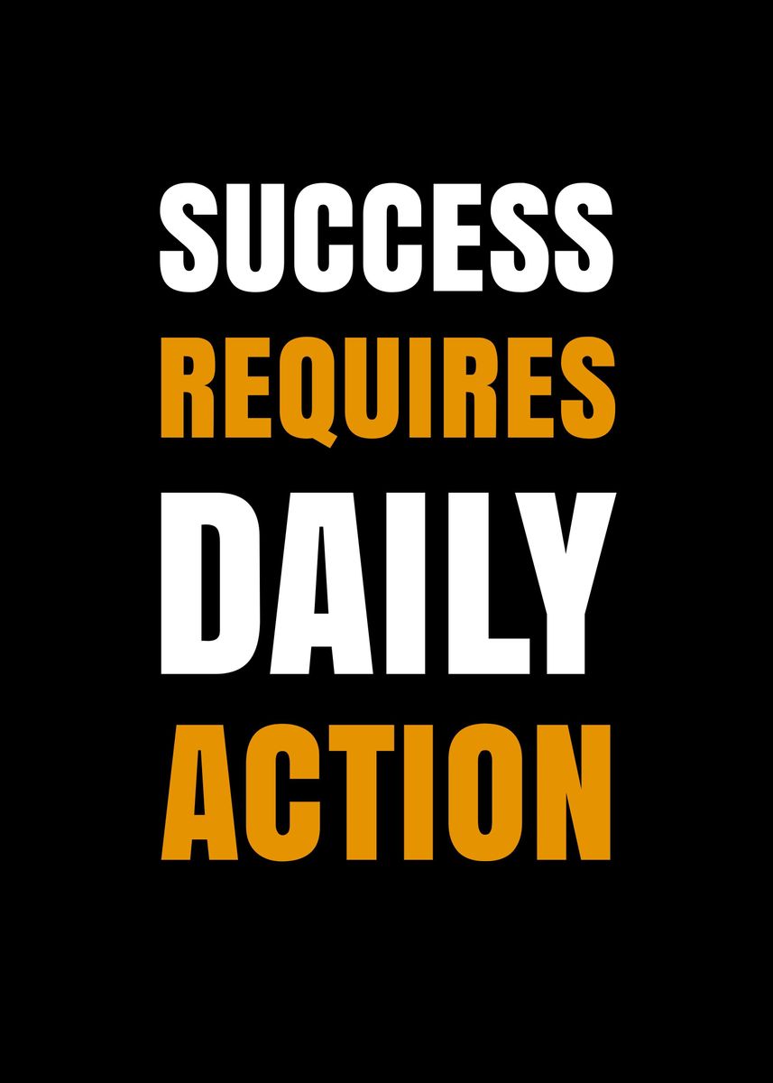 'Business inspirational quo' Poster, picture, metal print, paint by pus ...