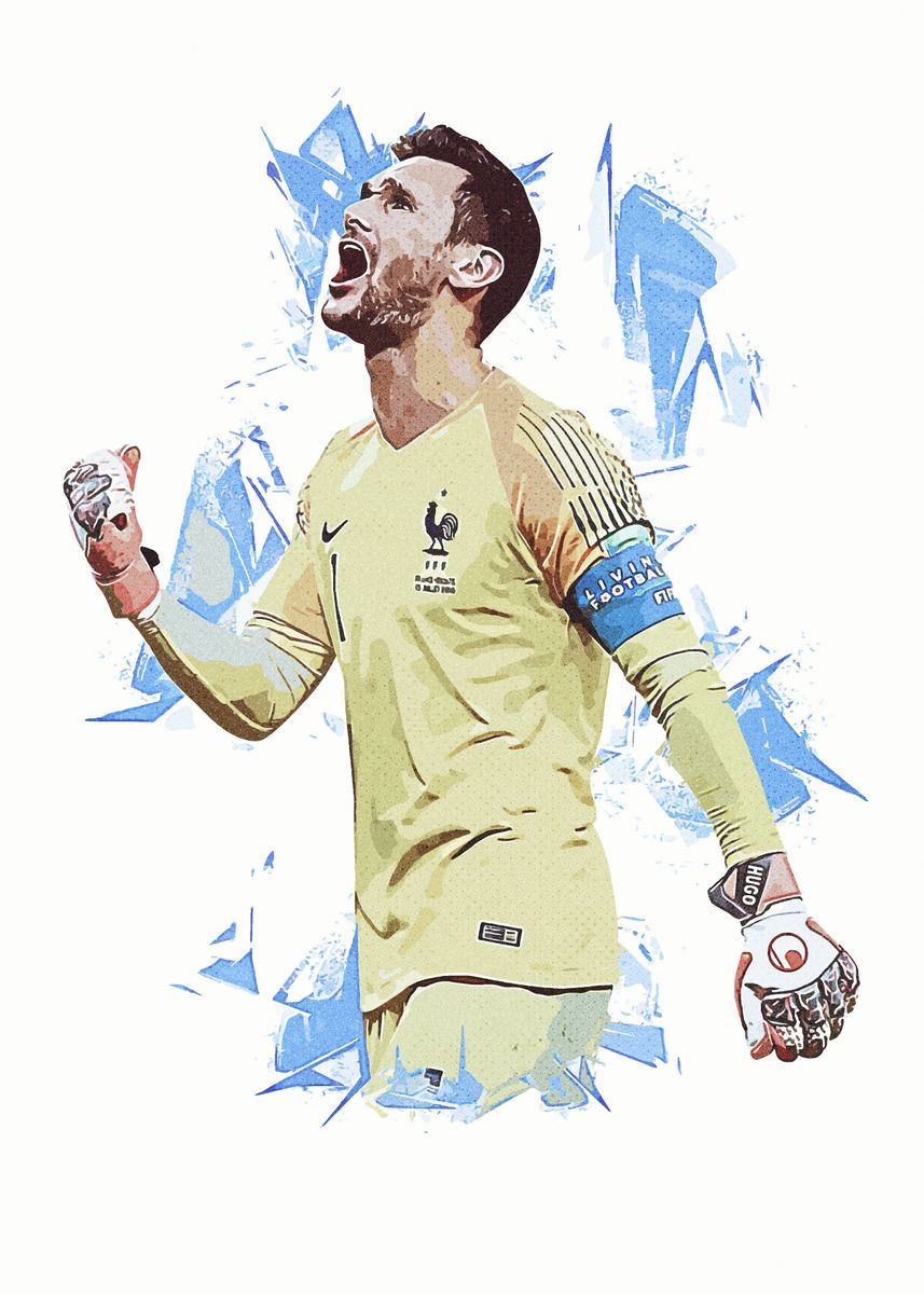'Hugo Lloris France' Poster, picture, metal print, paint by Louise ...