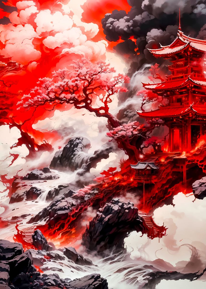 'Sacred Temple' Poster, picture, metal print, paint by Reflection ...