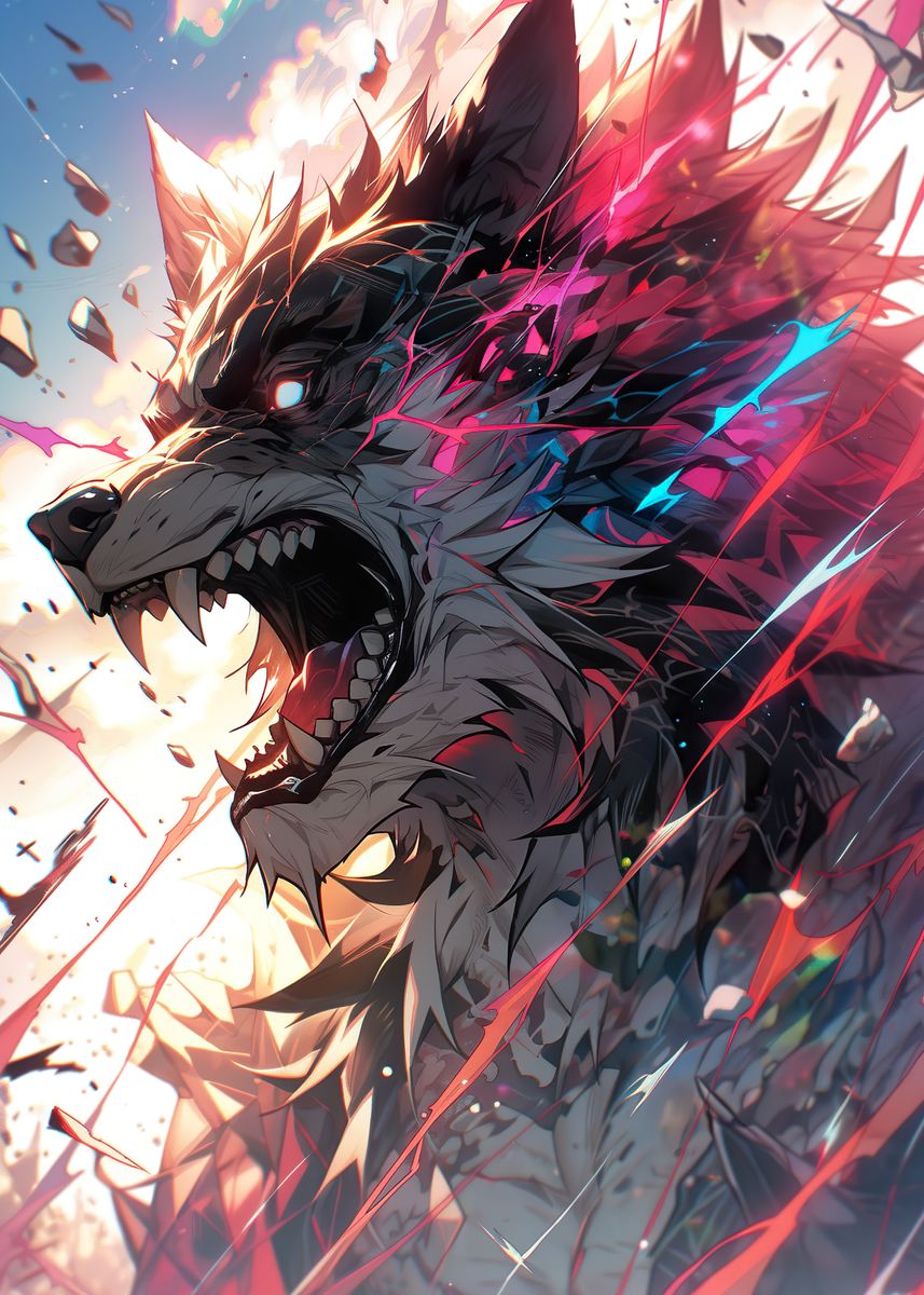 'Nature of Wolf' Poster, picture, metal print, paint by ...