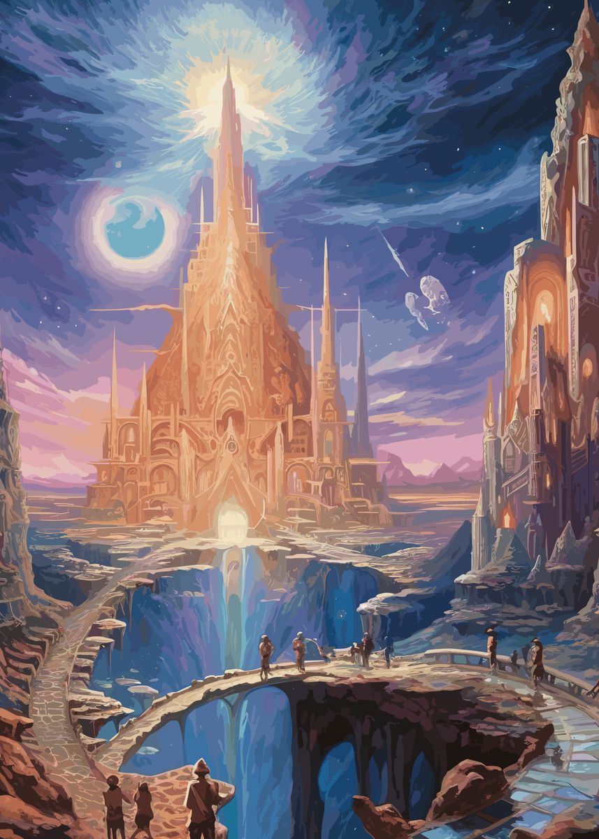 'Celestial Dreamscape' Poster, picture, metal print, paint by Barbara ...