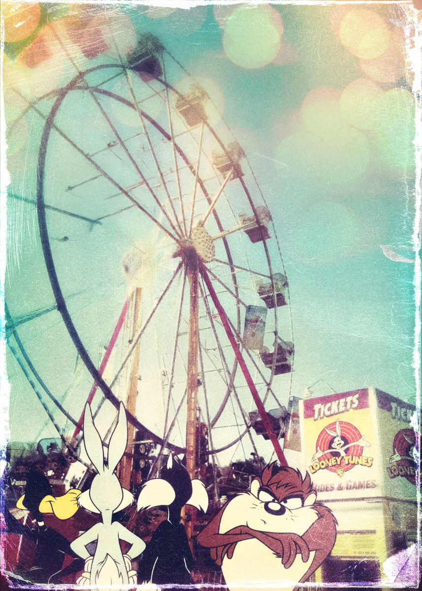 'Ferris Wheel' Poster, picture, metal print, paint by Looney Tunes ...