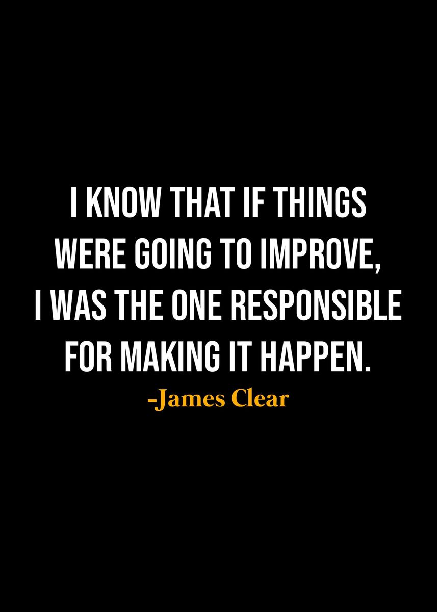 'James Clear Quotes ' Poster, picture, metal print, paint by NOHARA ...