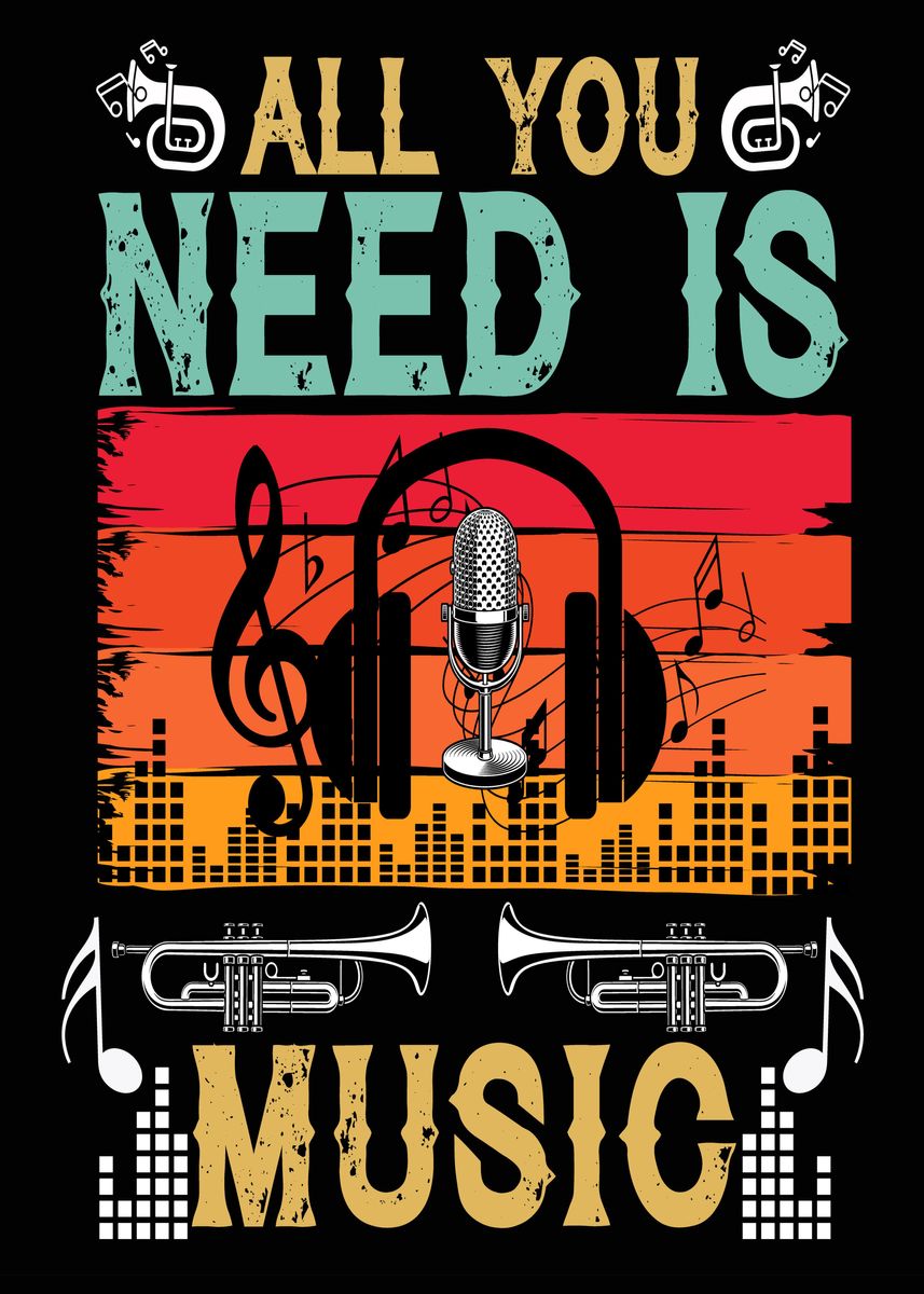 'Music Poster' Poster by Toko Diwan | Displate