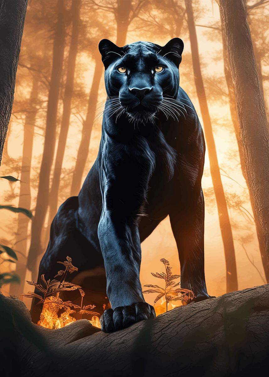 'majestical panther' Poster, picture, metal print, paint by Zeeshan Ali ...