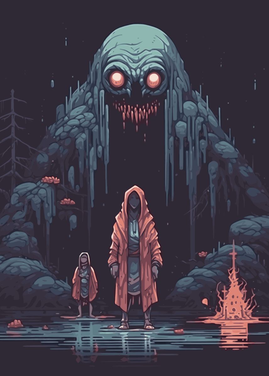 'Pixel Scream' Poster by Psycho Imaging Studios | Displate