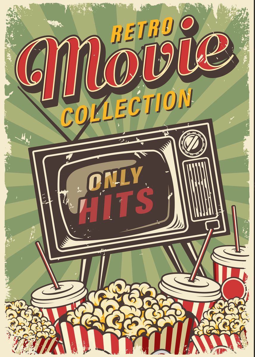 'Movie Retro Vintage Art' Poster, picture, metal print, paint by Jame ...
