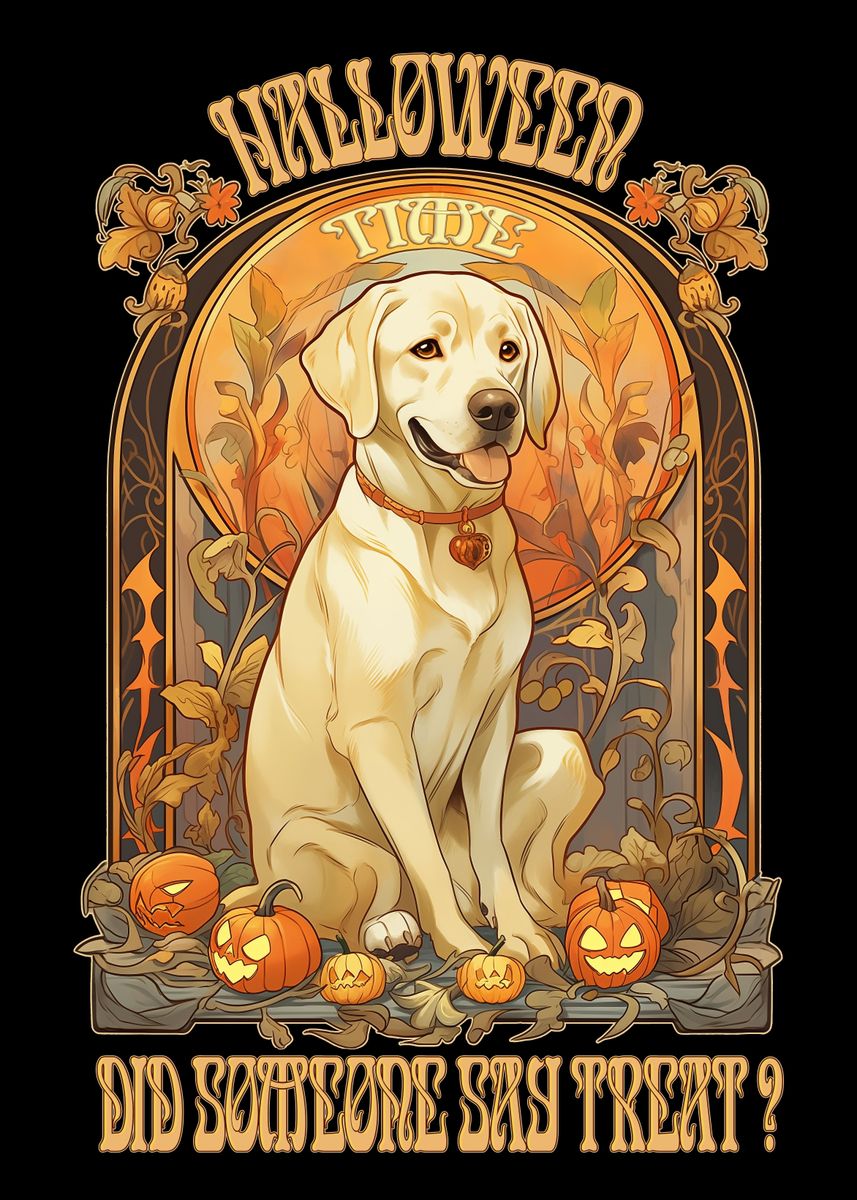 'Halloween labrador 2' Poster, picture, metal print, paint by PetsArt ...