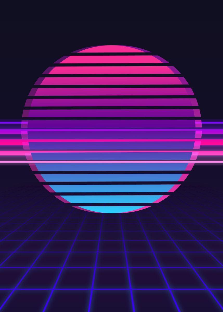 'Purple Retro Futurism' Poster, picture, metal print, paint by EDM ...
