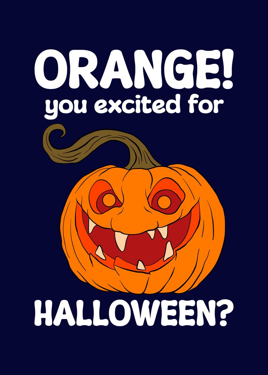 'Funny Halloween' Poster, picture, metal print, paint by MzumO | Displate