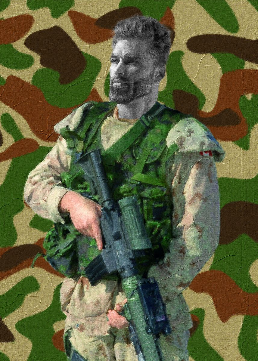 'Giga Chad Meme' Poster, picture, metal print, paint by Meme Daily ...