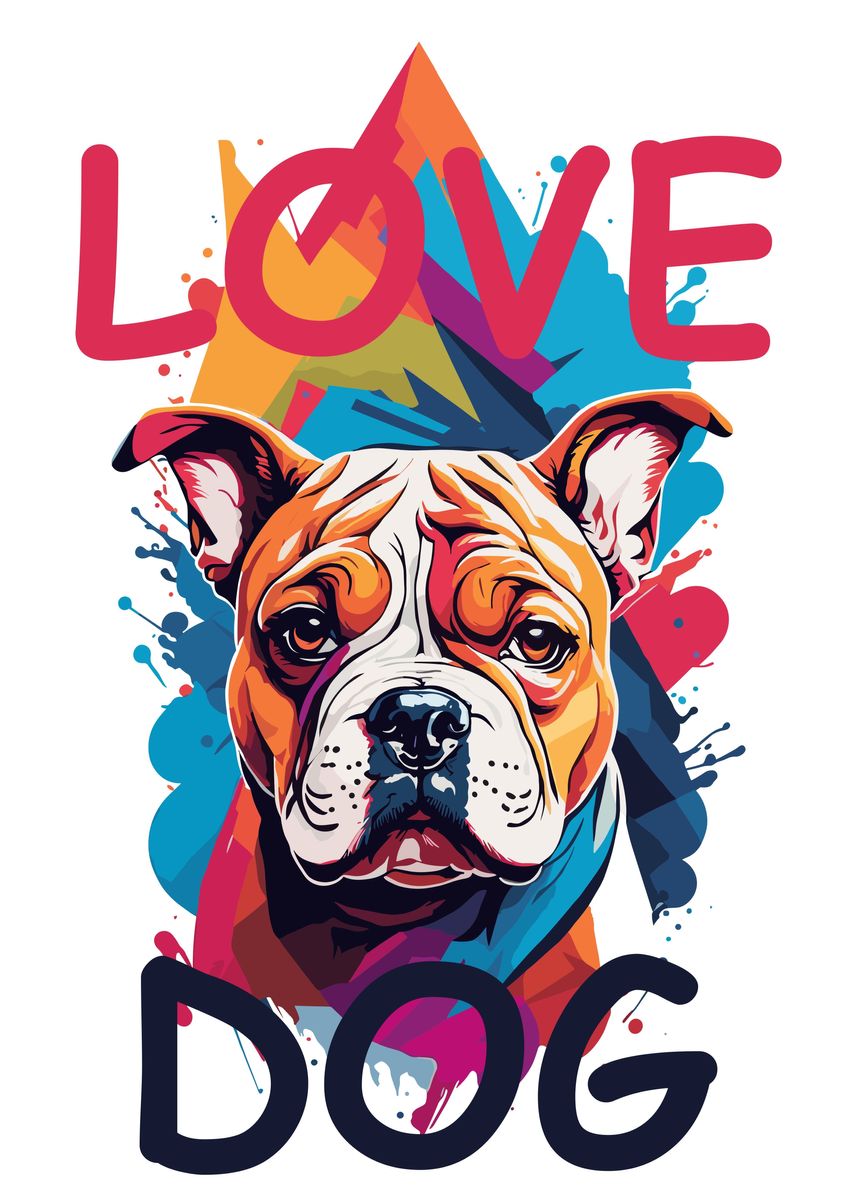 'Colorfull Dog' Poster by valkry art | Displate