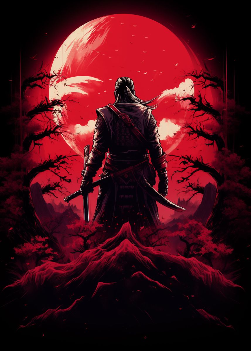 ' Japanese Samurai' Poster, picture, metal print, paint by Zenz | Displate