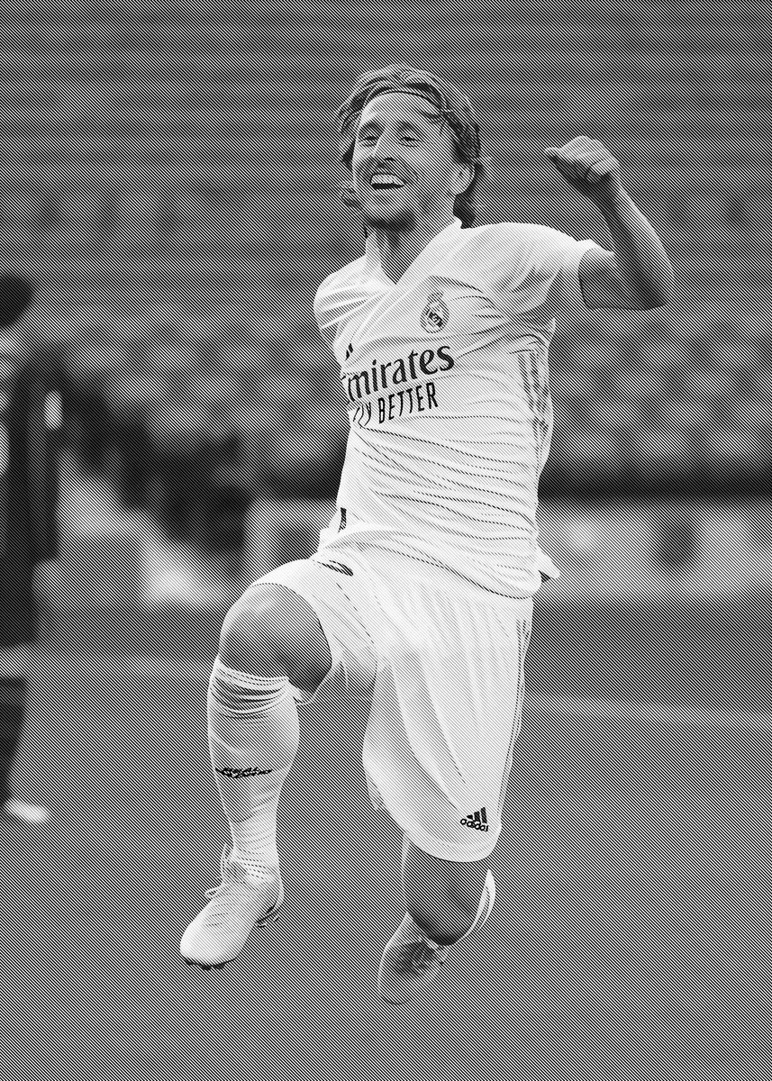 'Luca Modric Black White' Poster, picture, metal print, paint by MAM ...