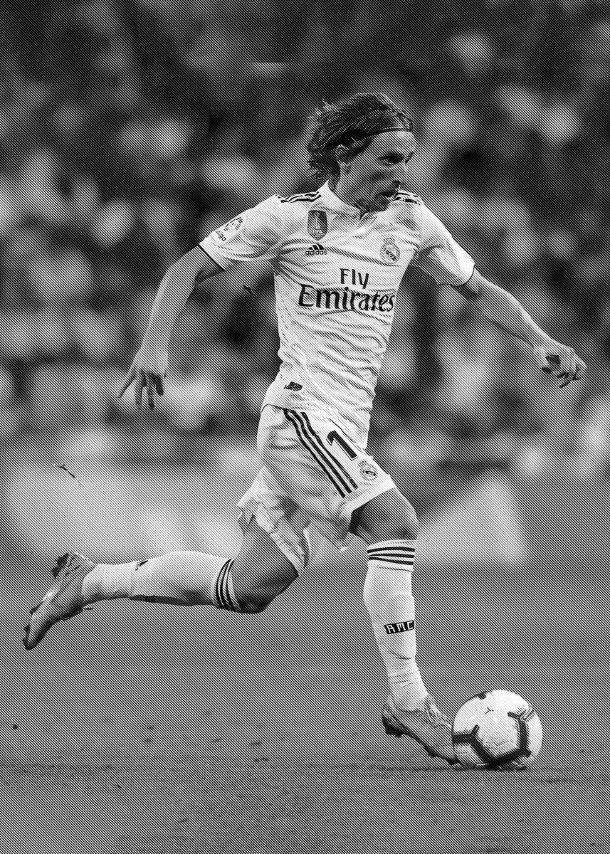 'Luca Modric Black White' Poster, picture, metal print, paint by MAM ...