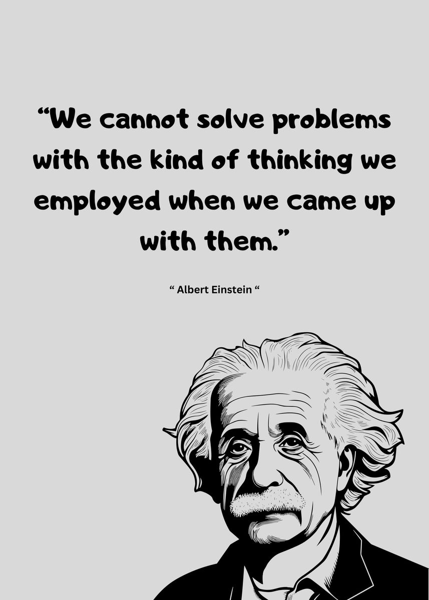 'Albert Einstein Quotes' Poster, picture, metal print, paint by Tech ...