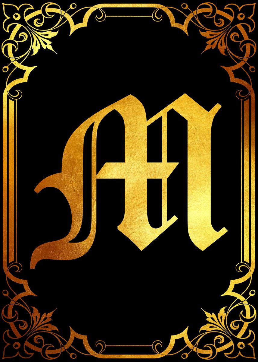 'M' Poster, picture, metal print, paint by Art Fundamentals | Displate