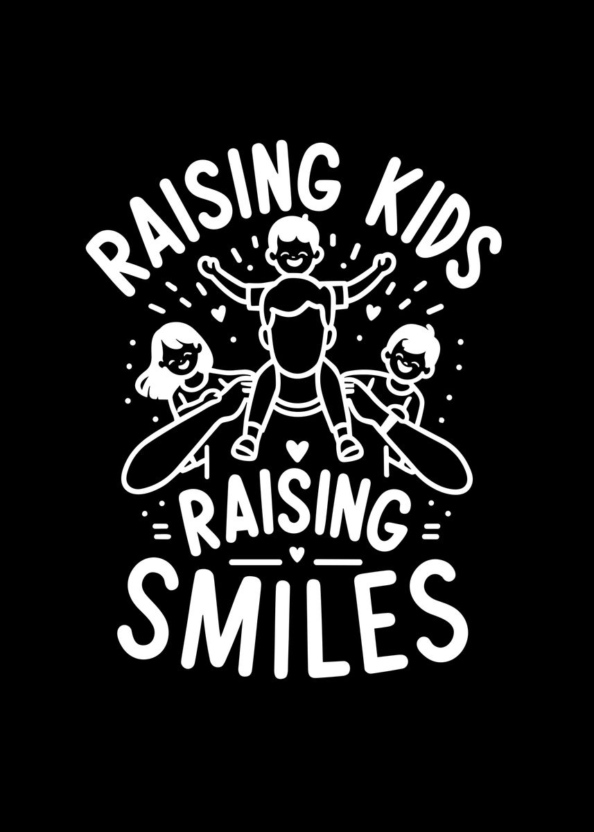 'Raising Kids Smiles' Poster, picture, metal print, paint by Francois ...