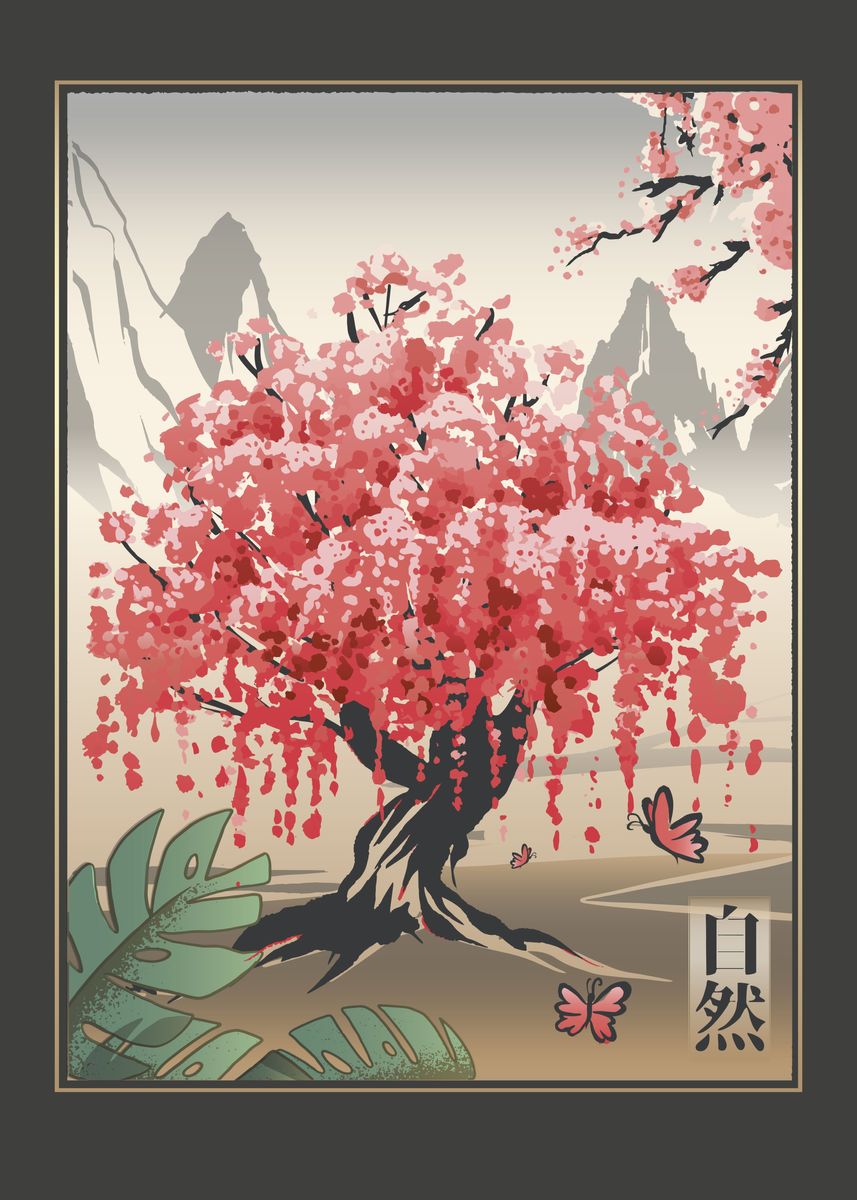 'sakura tree' Poster, picture, metal print, paint by Forby carlos ...