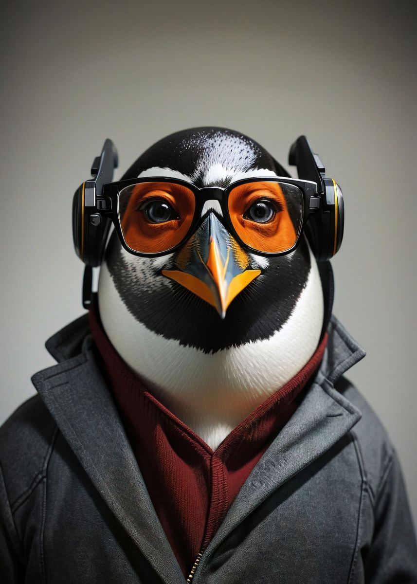 'Detective Penguin' Poster, picture, metal print, paint by Ayen Khusna ...