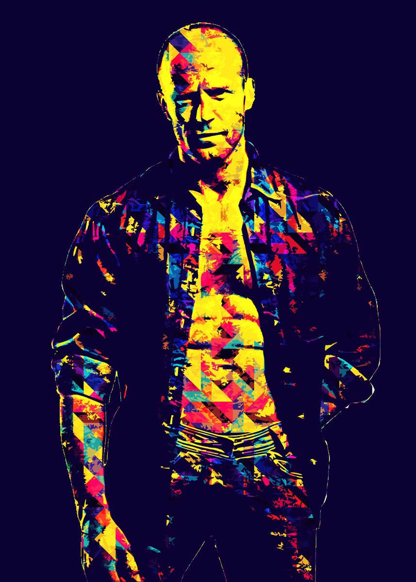 'Jason Statham Portrait' Poster, picture, metal print, paint by ...