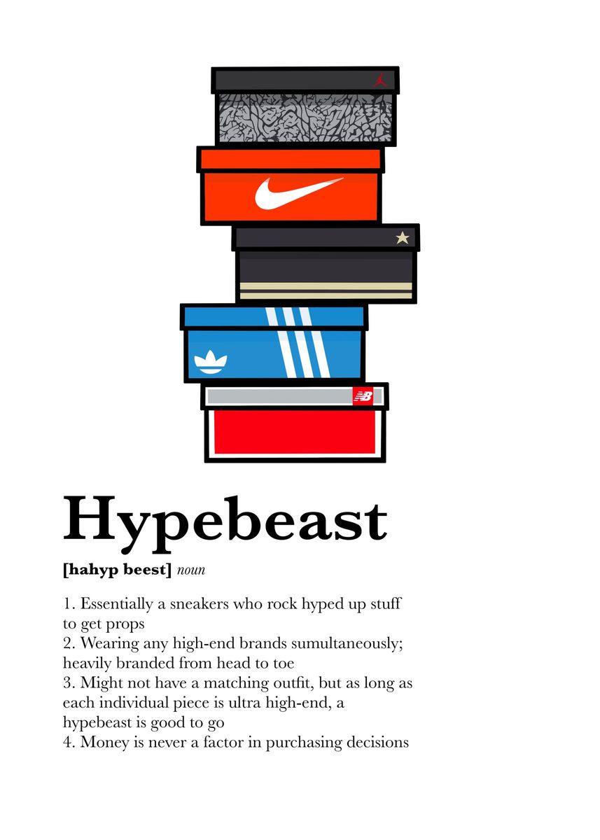 'Hypebeast ' Poster, picture, metal print, paint by Selja Cute | Displate