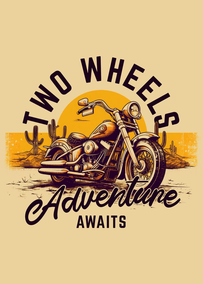 'Motorcycle Adventure' Poster, picture, metal print, paint by Adam ...