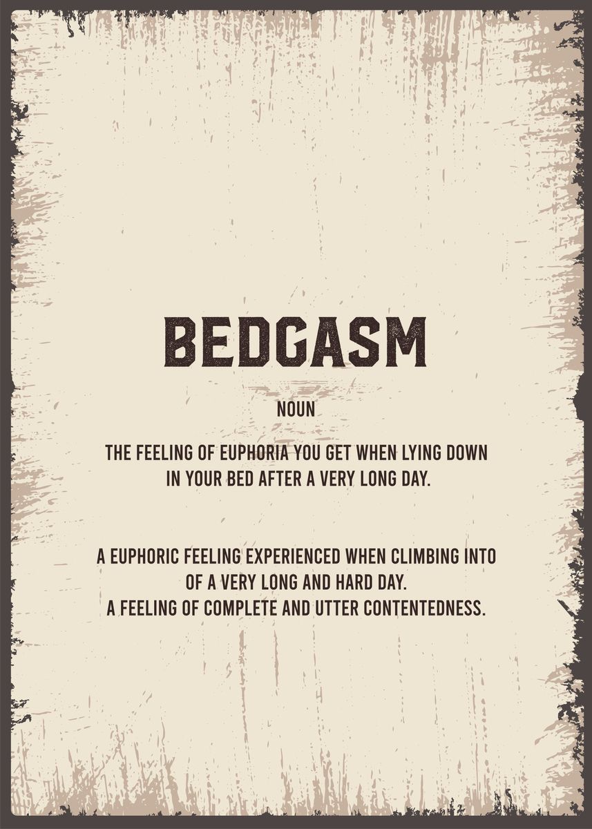 'bedgasm' Poster, picture, metal print, paint by Trending Awesome Posters | Displate