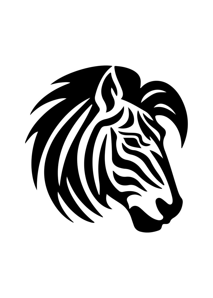 'Zebra Stencil Design' Poster, picture, metal print, paint by Sabiqul ...
