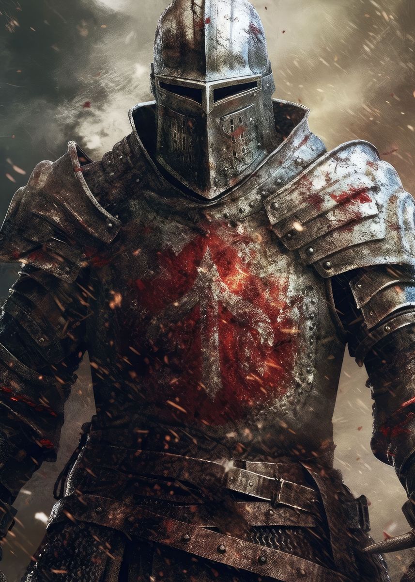 'Knight Templer' Poster, picture, metal print, paint by DecoyDesign ...