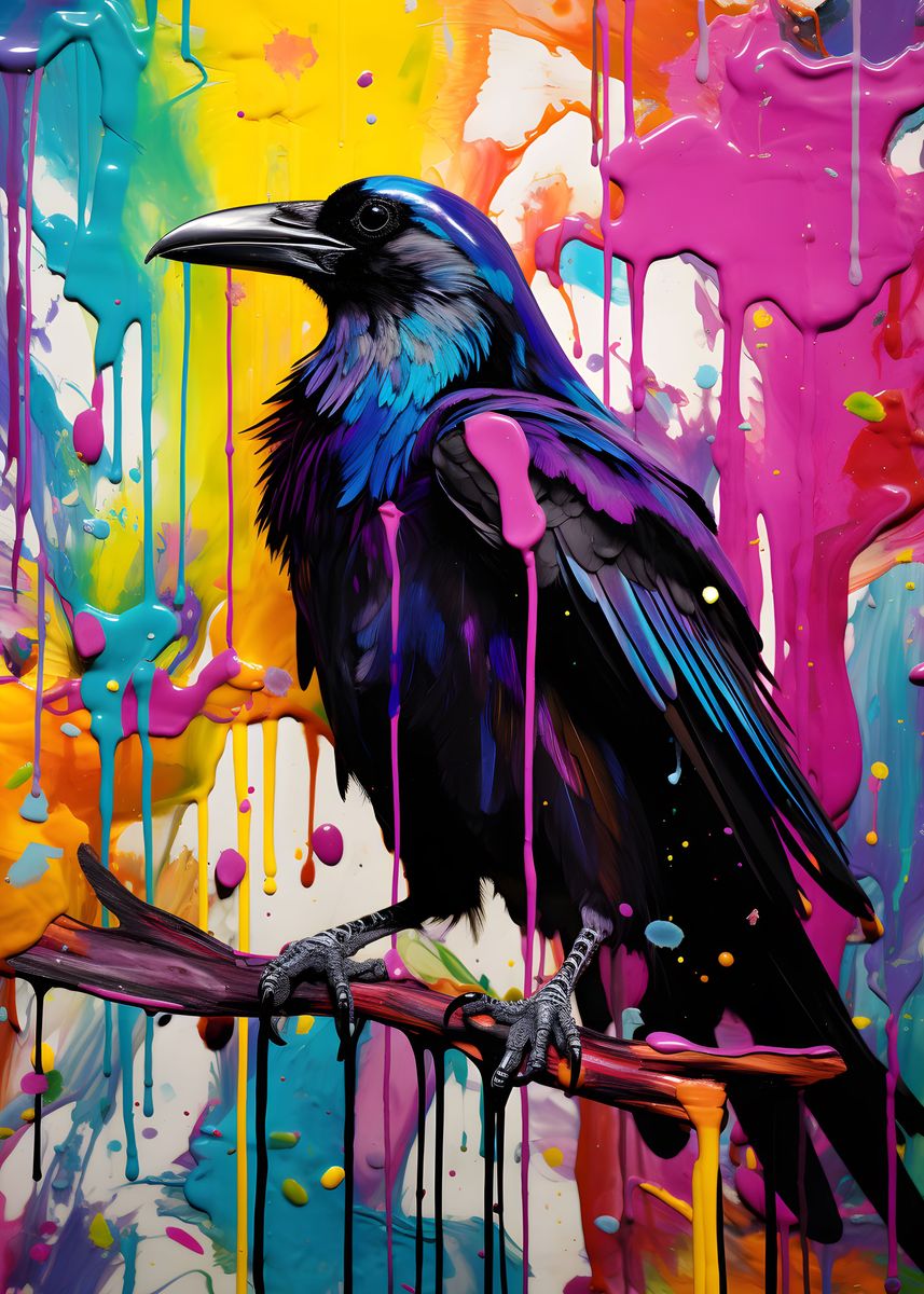 'Abstract Raven Deco' Poster, picture, metal print, paint by Amazing ...