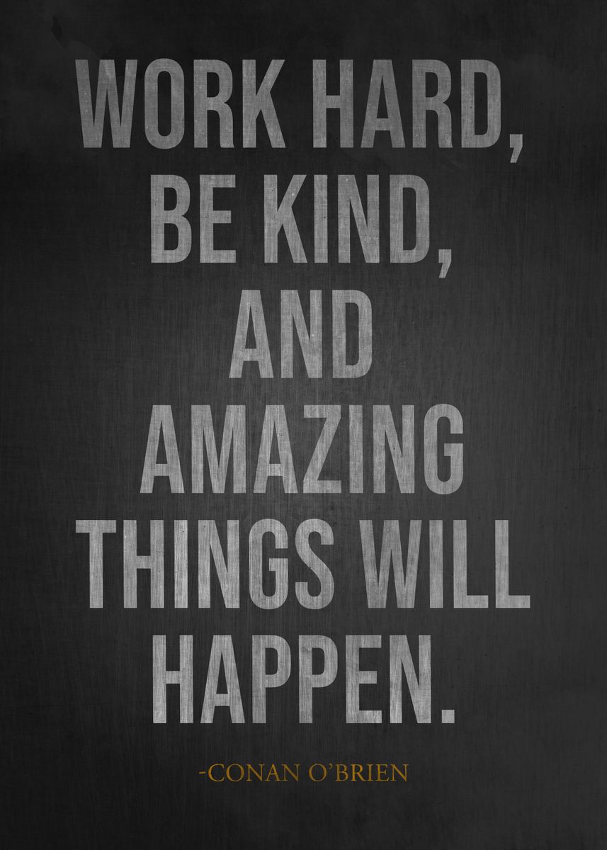 'Work Hard' Poster, picture, metal print, paint by Pop art Studio ...