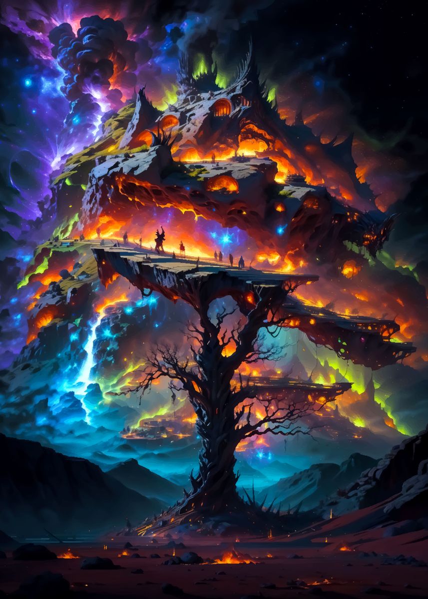 'Chaotic Tree' Poster, picture, metal print, paint by James Garcia ...