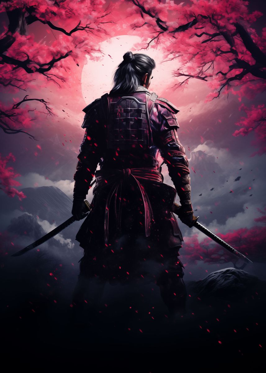 'Cool Japanese Samurai' Poster, picture, metal print, paint by Zenz ...