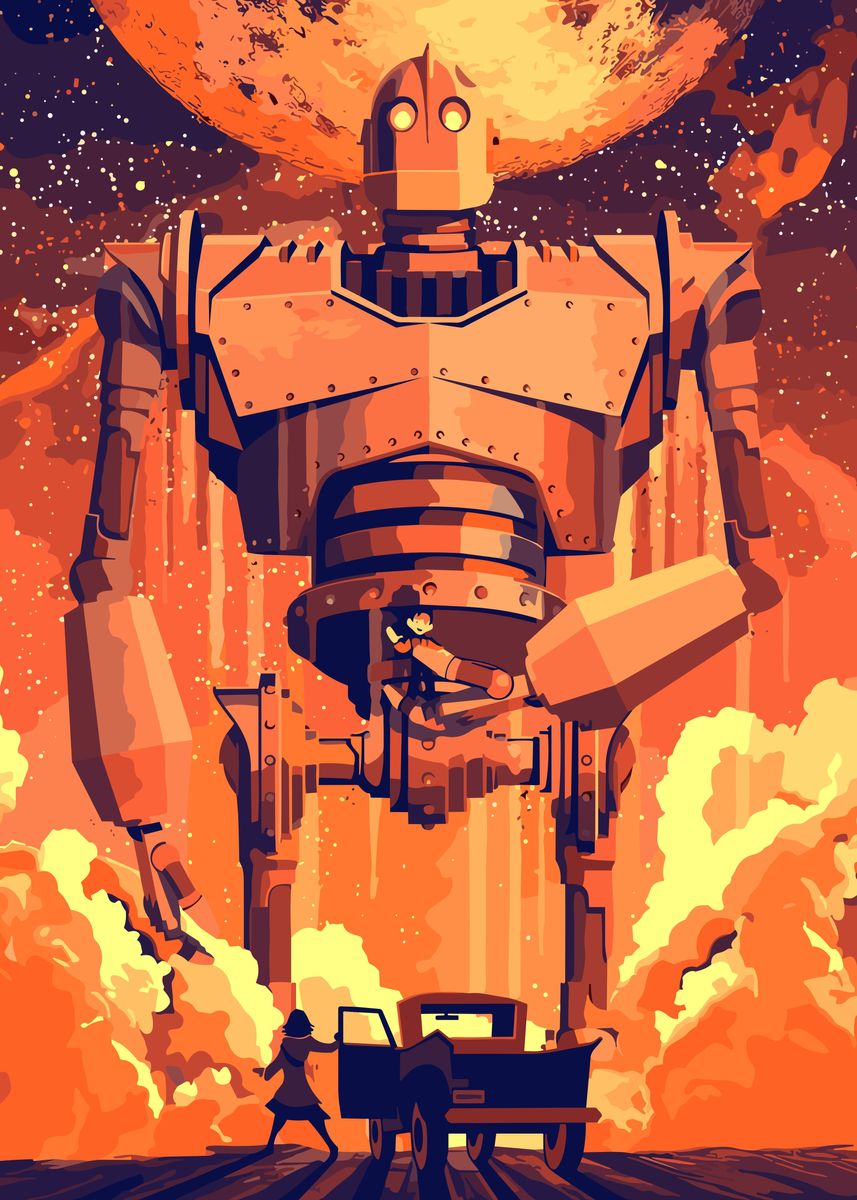 'The Iron Giant' Poster, picture, metal print, paint by Lech Tristen ...