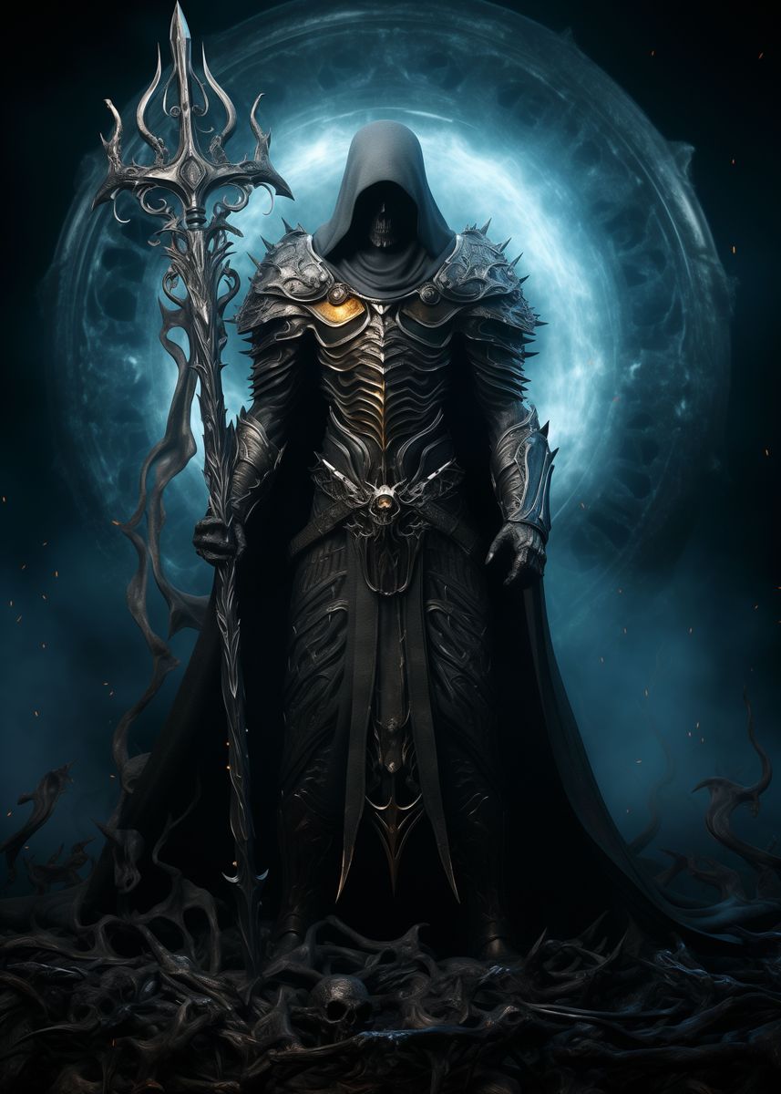 'Death Punk Grim Reaper' Poster, picture, metal print, paint by Myriel ...