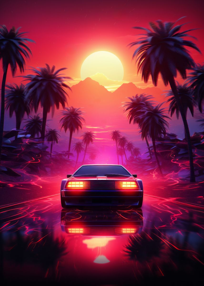 'Retro Car Art' Poster, picture, metal print, paint by Craig Doogan ...