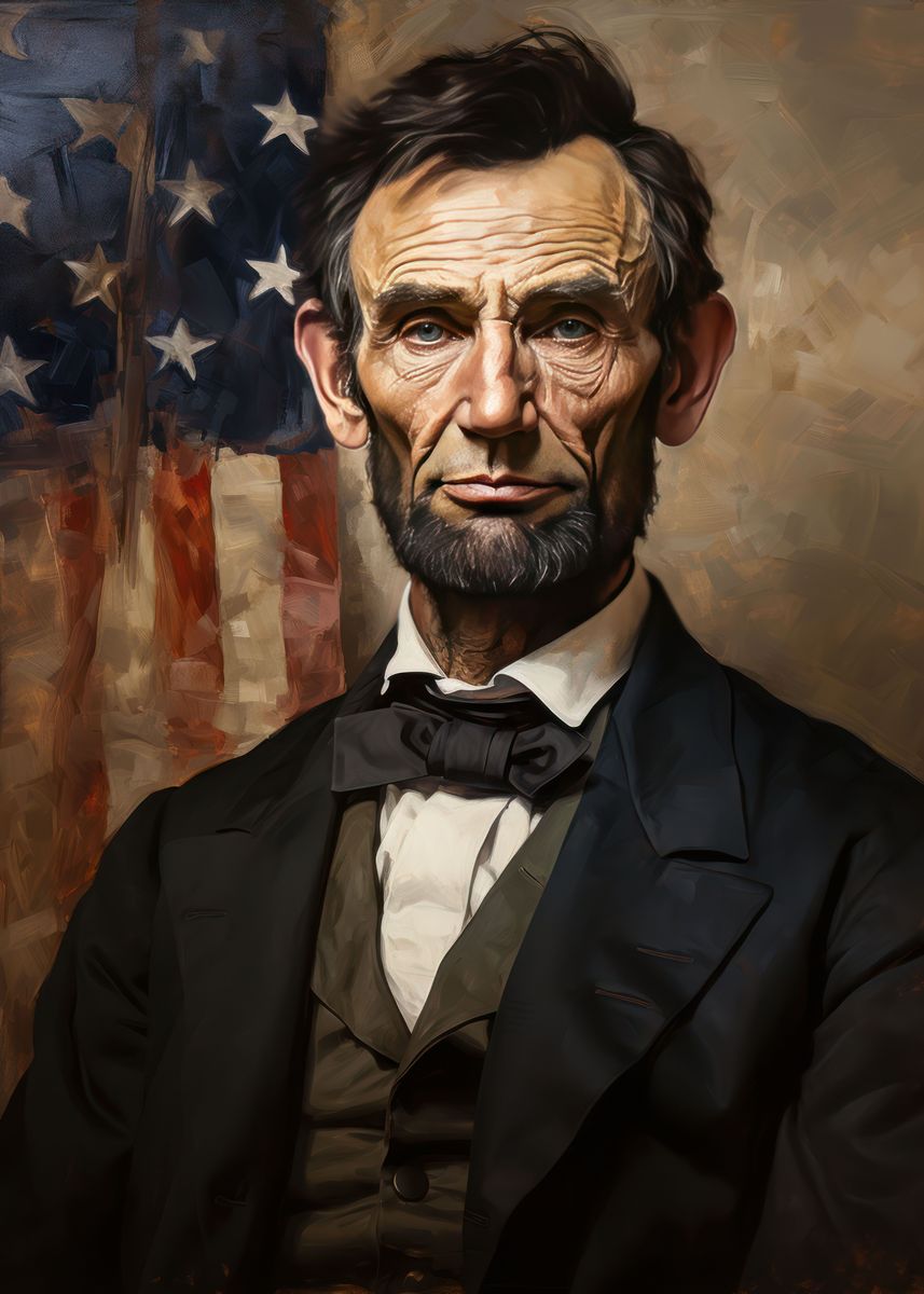 'Lincoln Legacy In Oil' Poster, picture, metal print, paint by ...