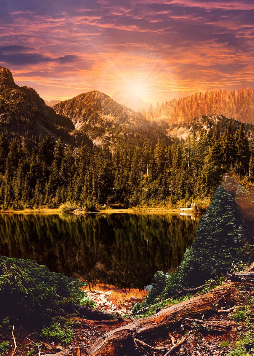 'Distant Sun Set' Poster, picture, metal print, paint by Shaheen Khan ...