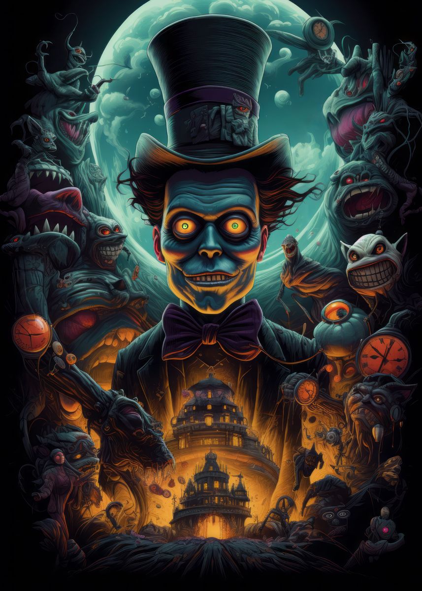 'Spooky Halloween Poster' Poster, picture, metal print, paint by Craig ...