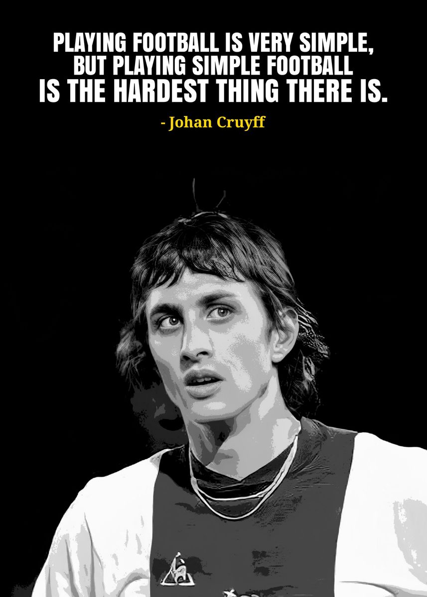 'Johan Cruyff quotes ' Poster, picture, metal print, paint by Yoshhhh ...