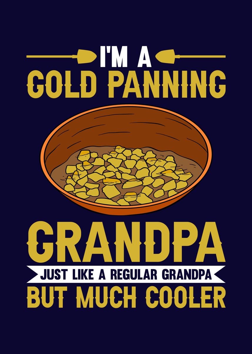 'Gold Panning' Poster, picture, metal print, paint by MzumO | Displate