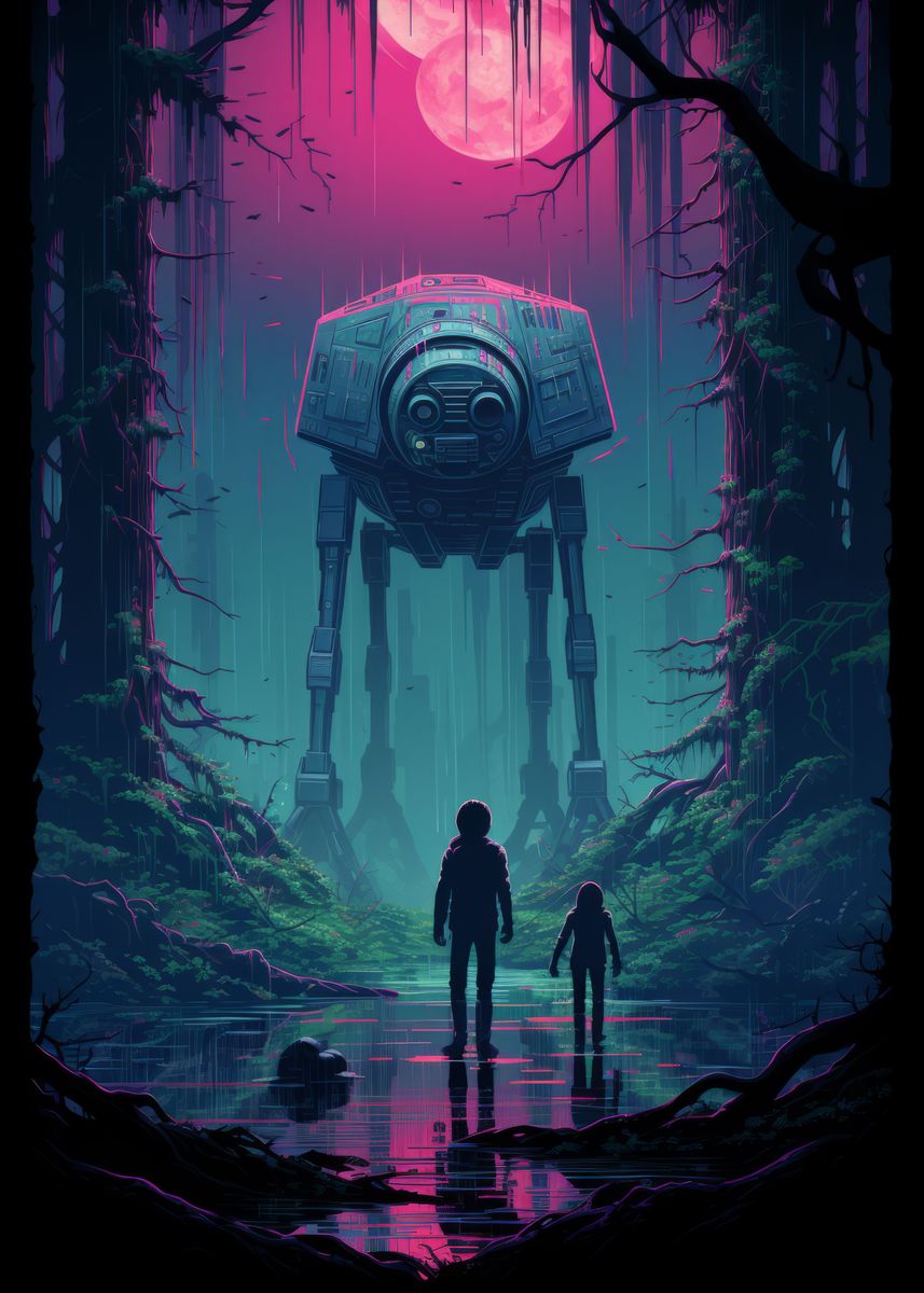 'Alien Encounter' Poster, picture, metal print, paint by Craig Doogan ...