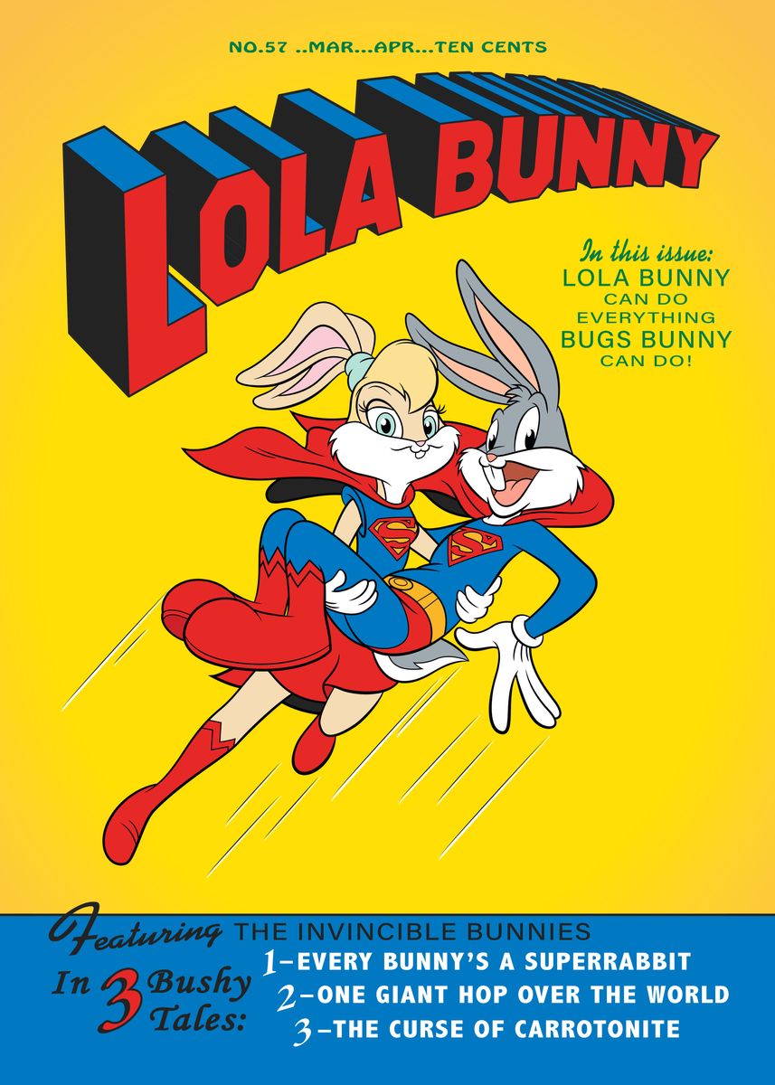 'The Invincible Bunnies' Poster, picture, metal print, paint by Looney ...