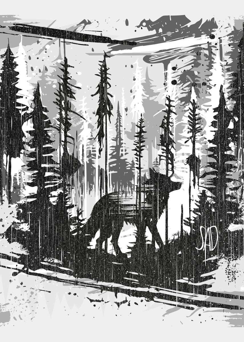 'Sad ' Poster, picture, metal print, paint by Ilya Danilov | Displate