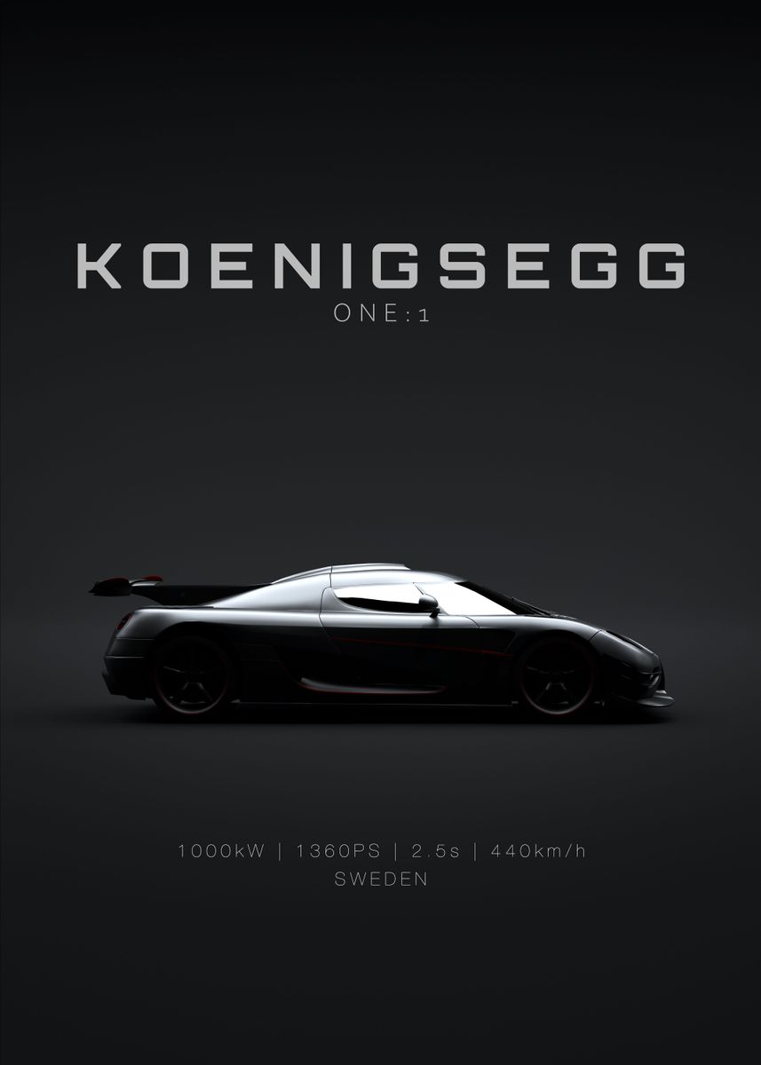 '2014 Koenigsegg One 1' Poster, picture, metal print, paint by 21 MXM ...