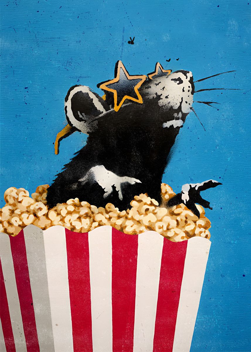 'Banksy Graffiti Rat' Poster, picture, metal print, paint by Uber ...